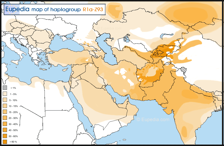 Расология, Антропология, Генетика : Haplogroup R1a (Y-DNA)
